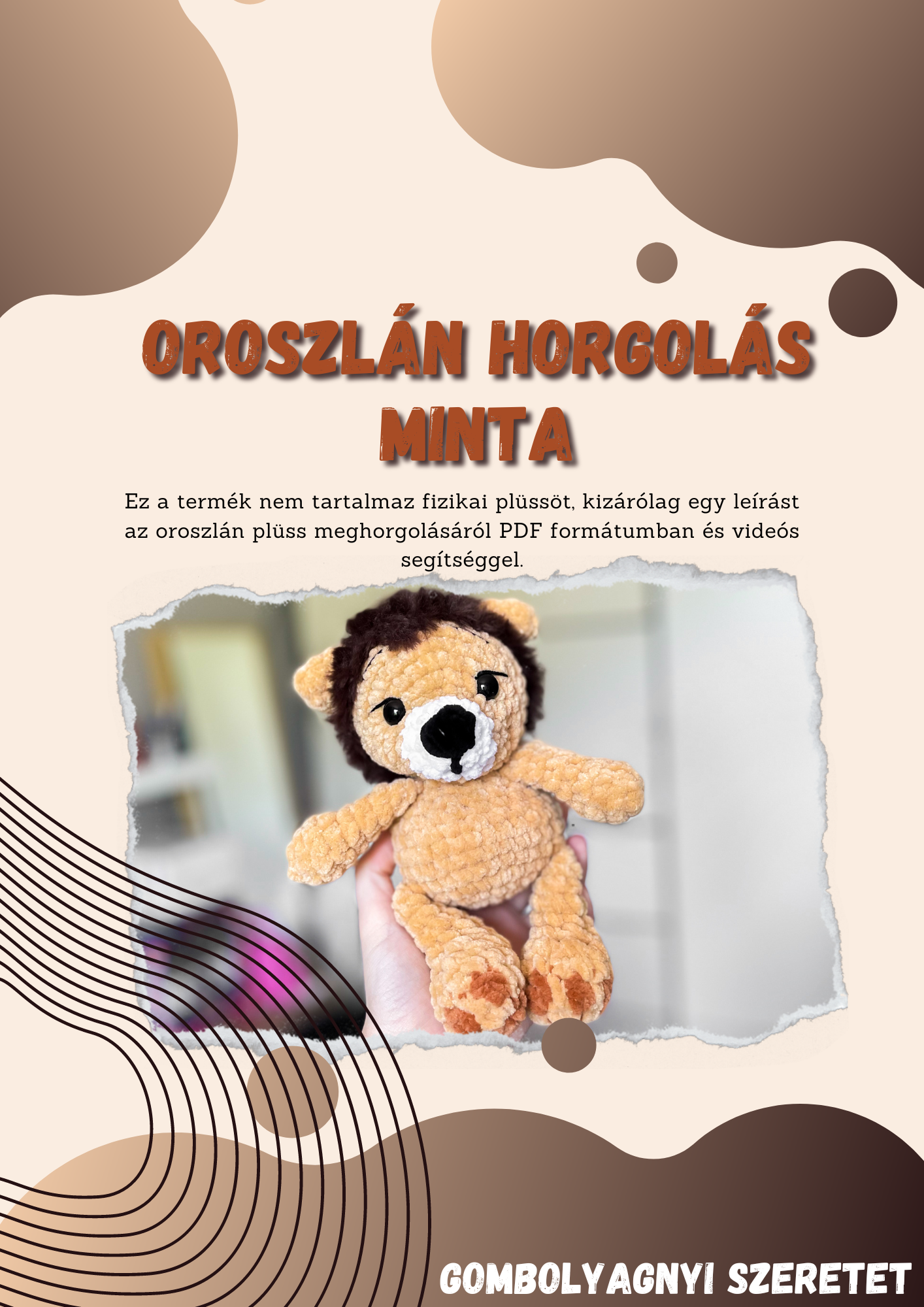 Oroszlán horgolás minta (PDF) – Gombolyagnyi Szeretet